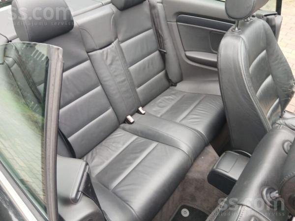Black Audi Cabriolet 2004 in Ogre, with an engine capacity of 2.50 L and mileage of 253 thousand km for 3200 €, photo 8 on AUTOMOTO.COM.LV