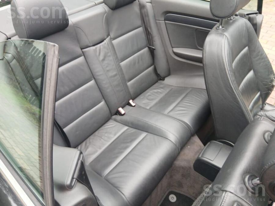 Black Audi Cabriolet 2004 in Ogre, with an engine capacity of 2.50 L and mileage of 253 thousand km for 3200 €, photo 9 on AUTOMOTO.COM.LV