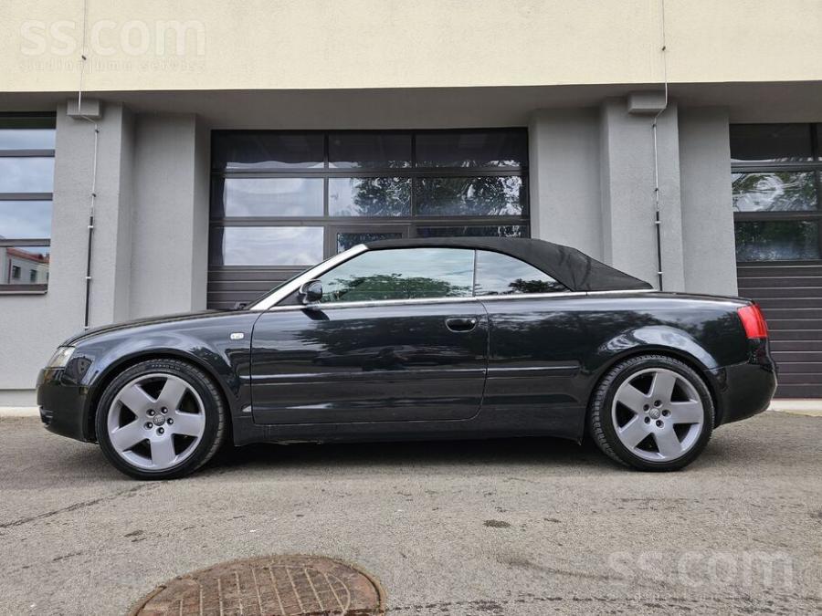 Black Audi Cabriolet 2005 in Jelgava, with an engine capacity of 2.50 L and mileage of 322 thousand km for 3495 €, photo 6 on AUTOMOTO.COM.LV