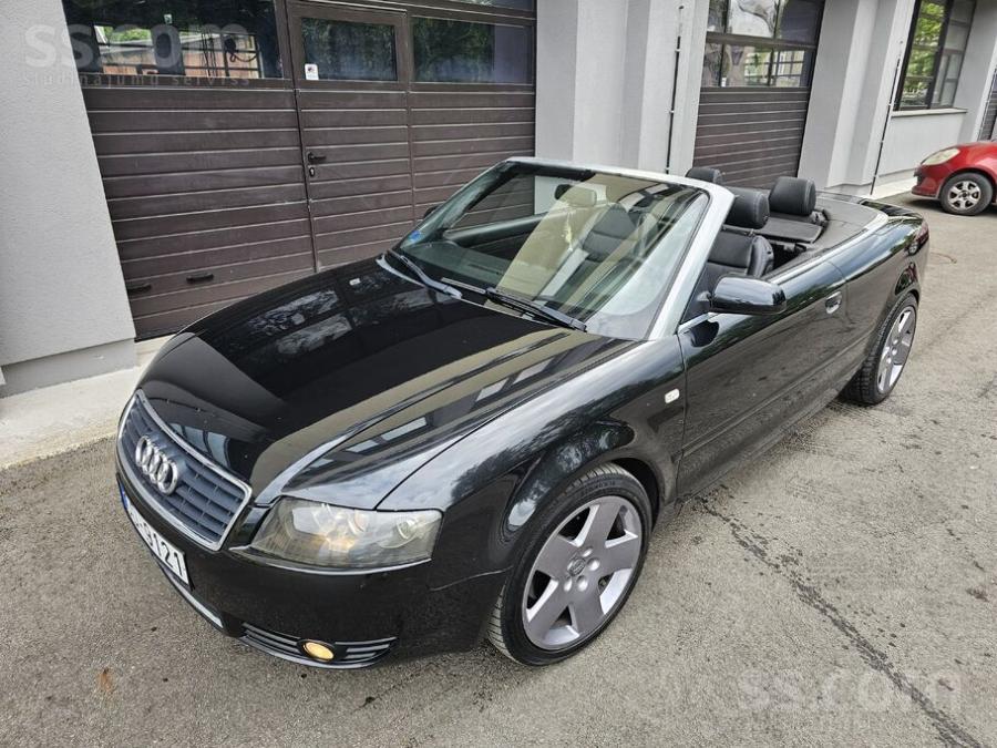 Black Audi Cabriolet 2005 in Jelgava, with an engine capacity of 2.50 L and mileage of 322 thousand km for 3495 €, photo 17 on AUTOMOTO.COM.LV