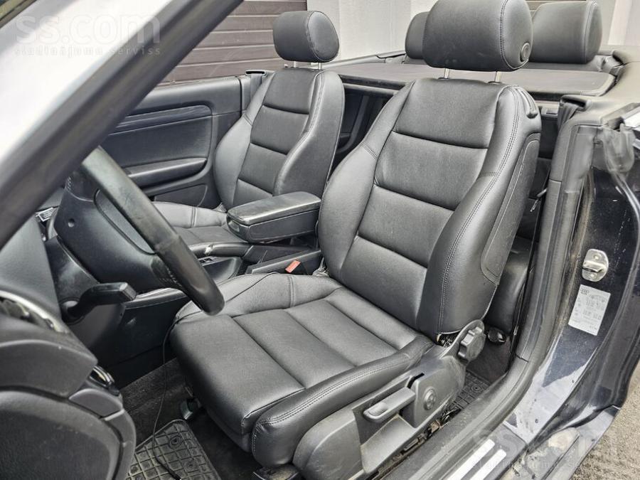 Black Audi Cabriolet 2005 in Jelgava, with an engine capacity of 2.50 L and mileage of 322 thousand km for 3495 €, photo 18 on AUTOMOTO.COM.LV