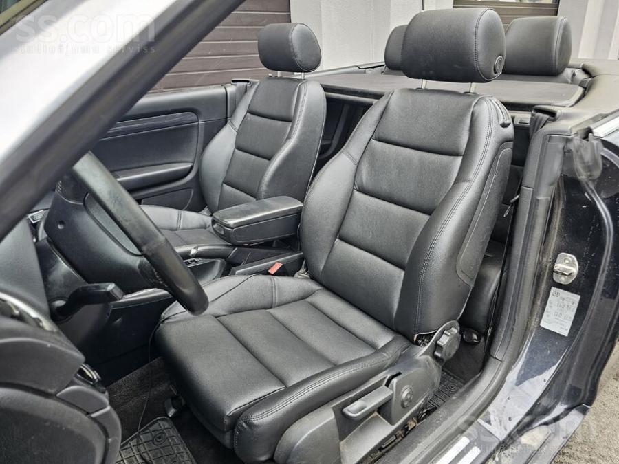 Black Audi Cabriolet 2005 in Jelgava, with an engine capacity of 2.50 L and mileage of 322 thousand km for 3495 €, photo 19 on AUTOMOTO.COM.LV