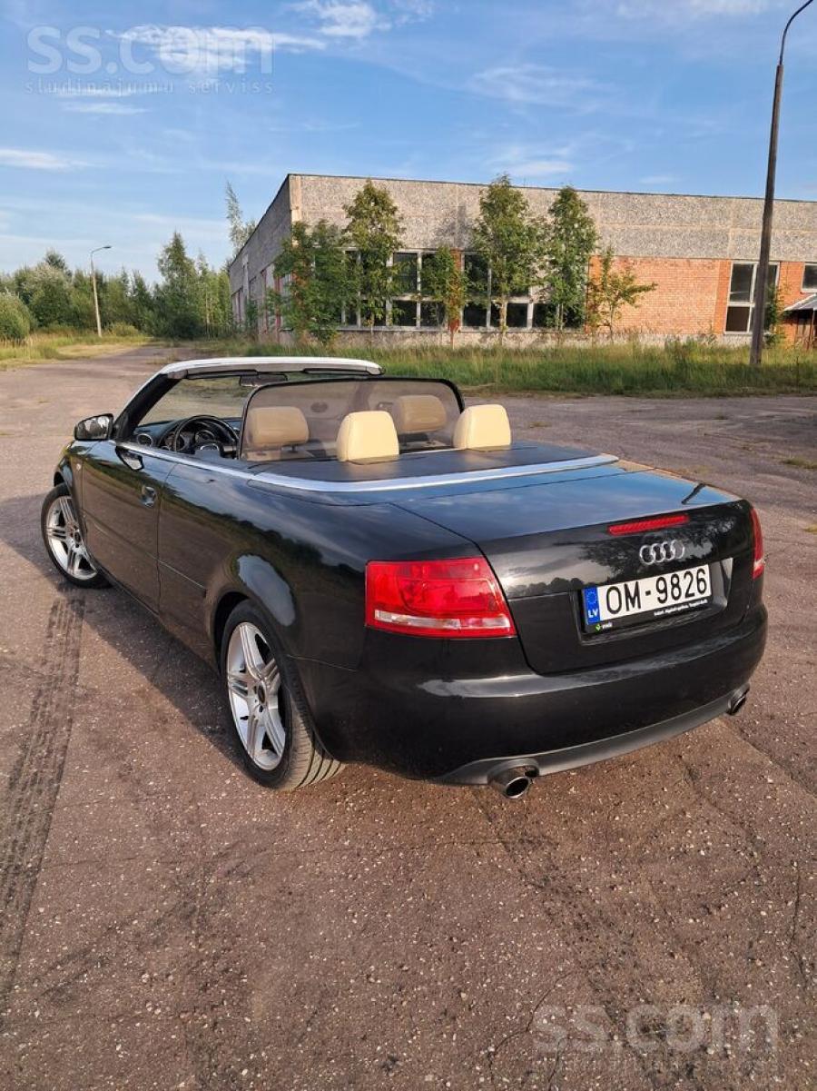 Black Audi Cabriolet 2006 in Preili, with an engine capacity of 3.20 L and mileage of 148 thousand km for 4900 €, photo 4 on AUTOMOTO.COM.LV