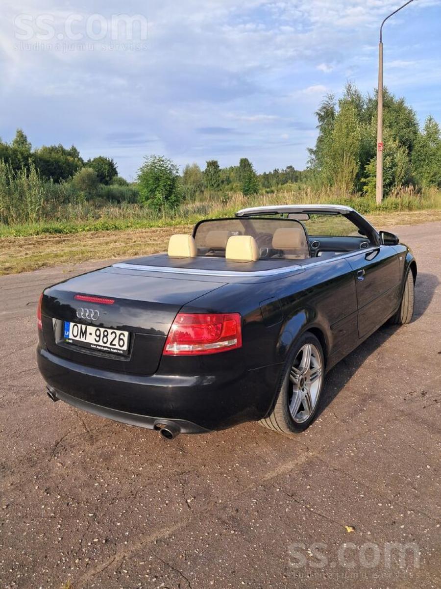 Black Audi Cabriolet 2006 in Preili, with an engine capacity of 3.20 L and mileage of 148 thousand km for 4900 €, photo 5 on AUTOMOTO.COM.LV