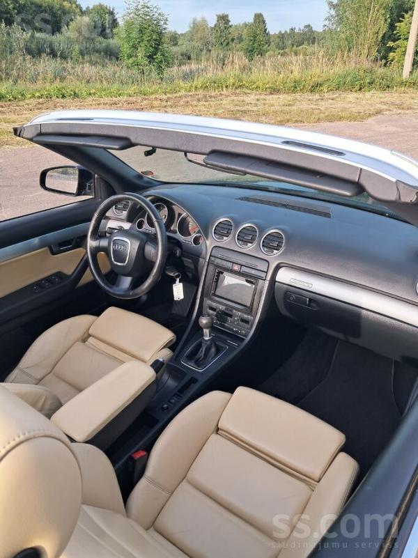 Black Audi Cabriolet 2006 in Preili, with an engine capacity of 3.20 L and mileage of 148 thousand km for 4900 €, photo 6 on AUTOMOTO.COM.LV