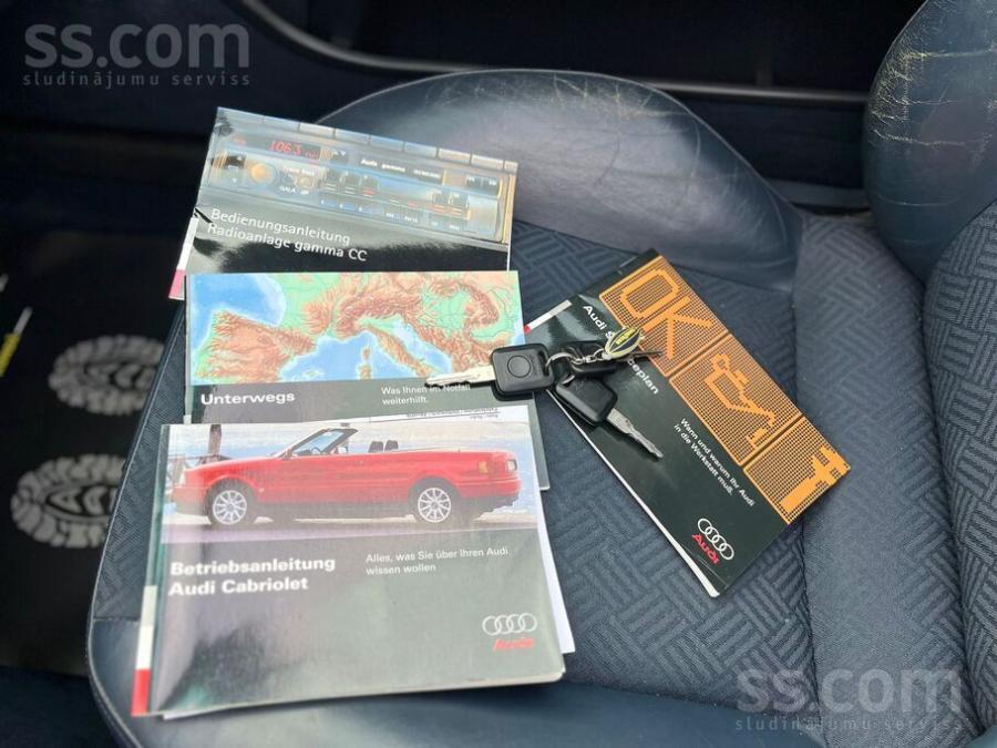 Zils Audi Cabriolet 1996 Kuldīga, ar dzinēja tilpumu 1.90 L un nobraukumu 260 tūkst. km par 6590 €, foto 23 vietnē AUTOMOTO.COM.LV