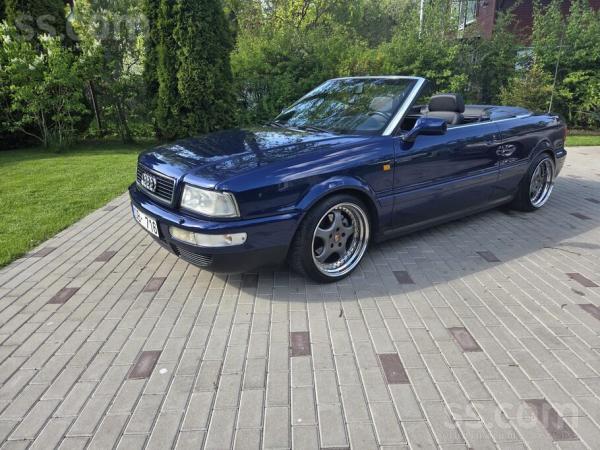 Blue Audi Cabriolet 1999 in Riga, with an engine capacity of 1.80 L and mileage of 261 thousand km for 9900 €, photo 1 on AUTOMOTO.COM.LV