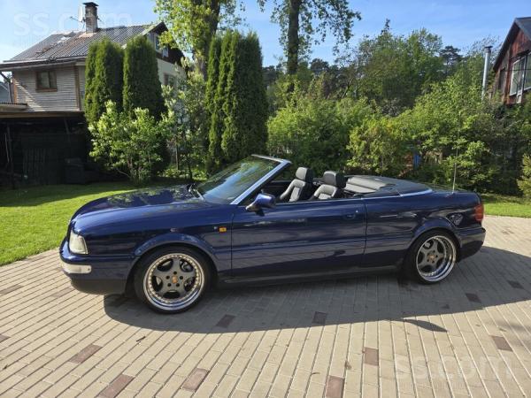 Blue Audi Cabriolet 1999 in Riga, with an engine capacity of 1.80 L and mileage of 261 thousand km for 9900 €, photo 2 on AUTOMOTO.COM.LV