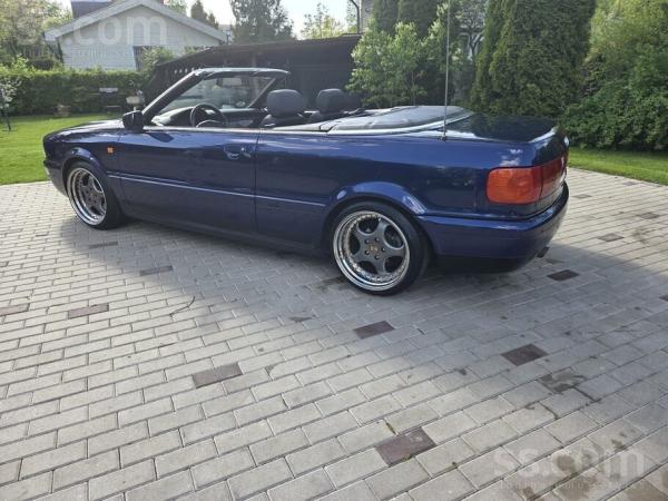 Blue Audi Cabriolet 1999 in Riga, with an engine capacity of 1.80 L and mileage of 261 thousand km for 9900 €, photo 8 on AUTOMOTO.COM.LV