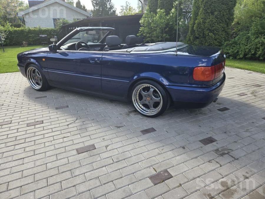 Blue Audi Cabriolet 1999 in Riga, with an engine capacity of 1.80 L and mileage of 261 thousand km for 9900 €, photo 9 on AUTOMOTO.COM.LV