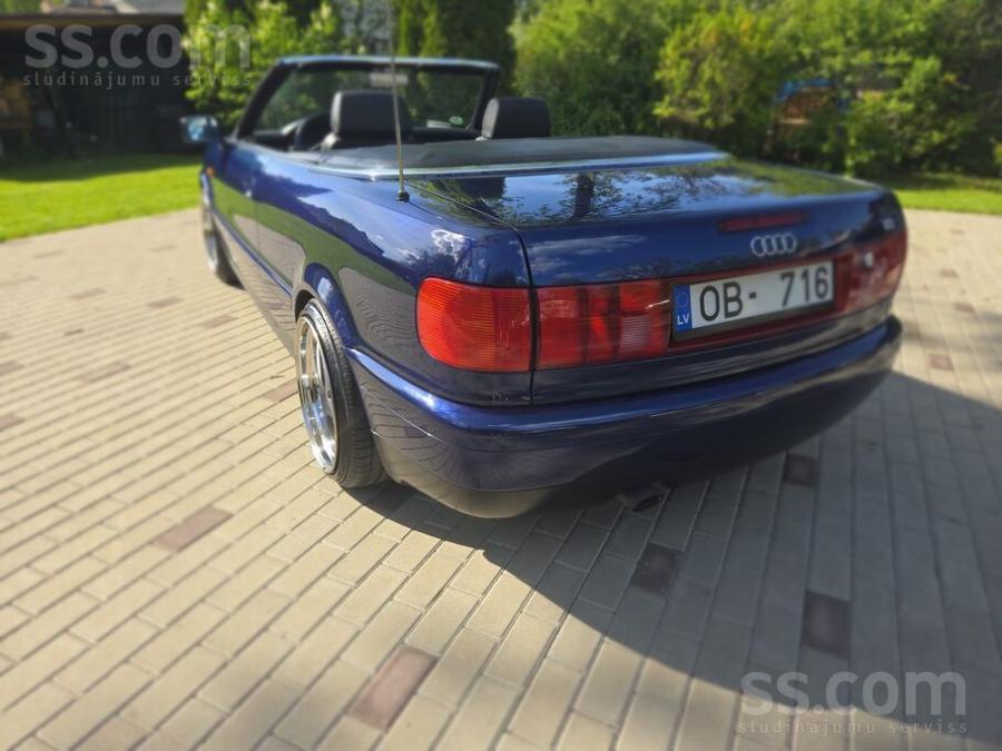 Blue Audi Cabriolet 1999 in Riga, with an engine capacity of 1.80 L and mileage of 261 thousand km for 9900 €, photo 11 on AUTOMOTO.COM.LV