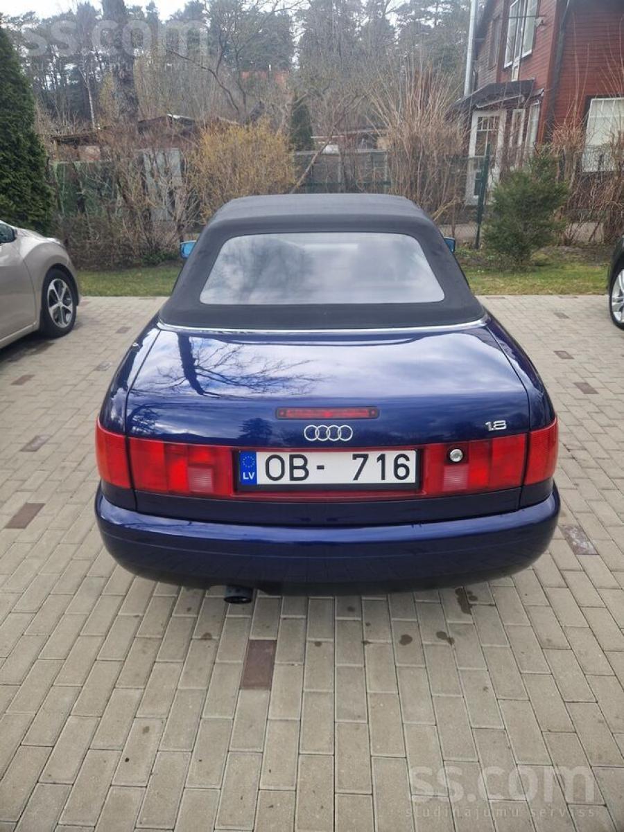 Blue Audi Cabriolet 1999 in Riga, with an engine capacity of 1.80 L and mileage of 261 thousand km for 9900 €, photo 24 on AUTOMOTO.COM.LV
