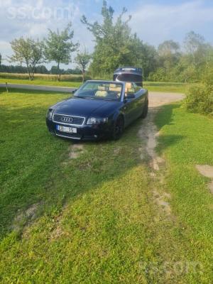 Blue Audi Cabriolet 2004 in Aluksne, with an engine capacity of 2.50 L and mileage of 260 thousand km for 2850 €, photo  on AUTOMOTO.COM.LV