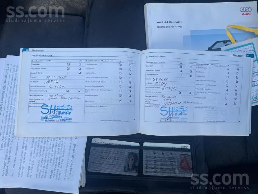 Ауди Cabriolet 2006 в Рига, объемом двигателя 1.80 л и пробегом 235 тыс. км за 3999 €, фото 31 на AUTOMOTO.COM.LV