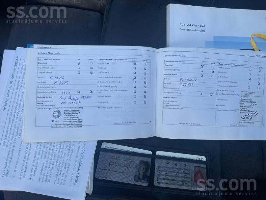 Ауди Cabriolet 2006 в Рига, объемом двигателя 1.80 л и пробегом 235 тыс. км за 3999 €, фото 32 на AUTOMOTO.COM.LV