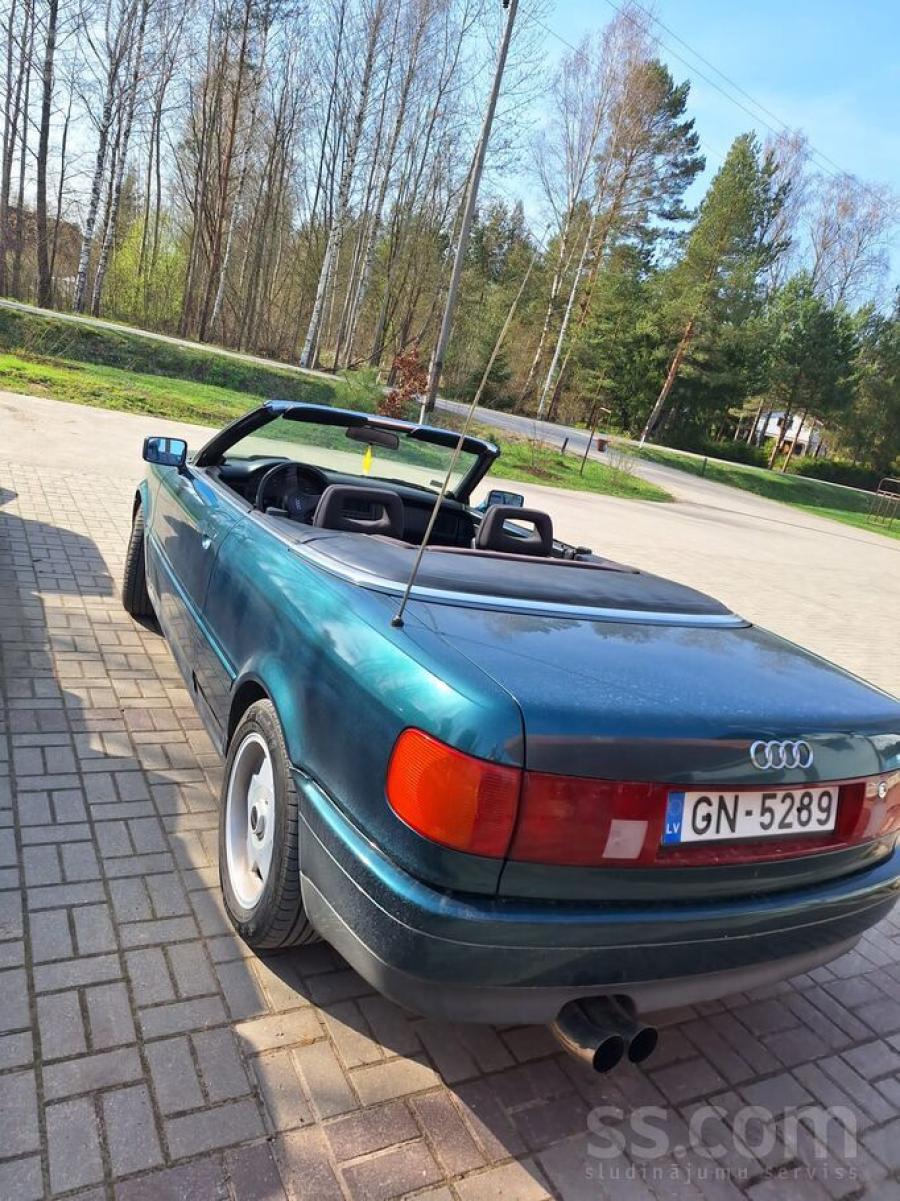 Green Audi Cabriolet 1992 in Riga, with an engine capacity of 2.30 L and mileage of 264 thousand km for 3900 €, photo 5 on AUTOMOTO.COM.LV