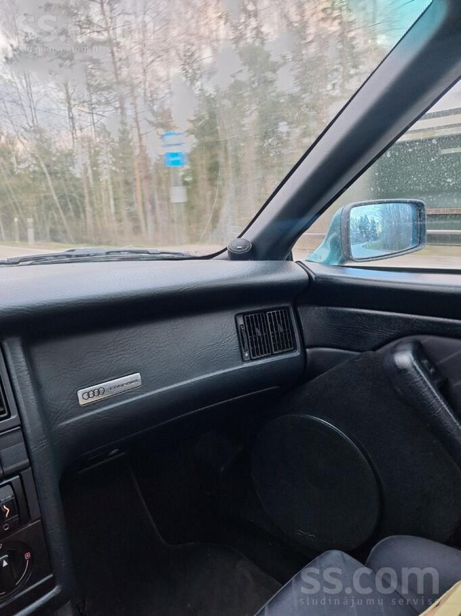 Green Audi Cabriolet 1992 in Riga, with an engine capacity of 2.30 L and mileage of 264 thousand km for 3900 €, photo 10 on AUTOMOTO.COM.LV