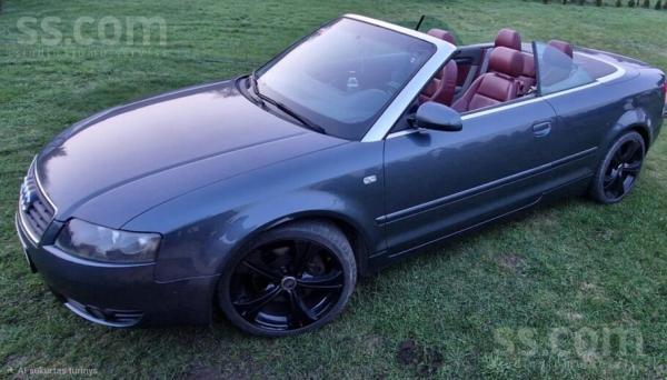 Grey Audi Cabriolet 2002 in Riga, with an engine capacity of 2.40 L and mileage of 0 thousand km for 5500 €, photo 1 on AUTOMOTO.COM.LV
