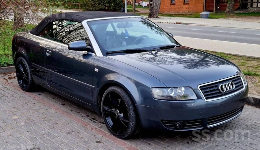 Grey Audi Cabriolet 2002 in Riga, with an engine capacity of 2.40 L and mileage of 0 thousand km for 5500 €, photo 12 on AUTOMOTO.COM.LV