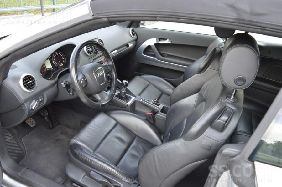 Grey Audi Cabriolet 2008 in Tukums, with an engine capacity of 1.80 L and mileage of 106 thousand km for 5895 €, photo 12 on AUTOMOTO.COM.LV