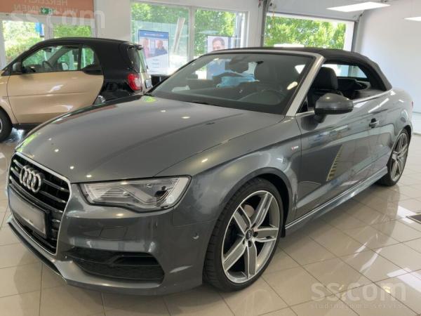 Grey Audi Cabriolet 2015 in Riga, with an engine capacity of 1.80 L and mileage of 97 thousand km for 25550 €, photo 2 on AUTOMOTO.COM.LV