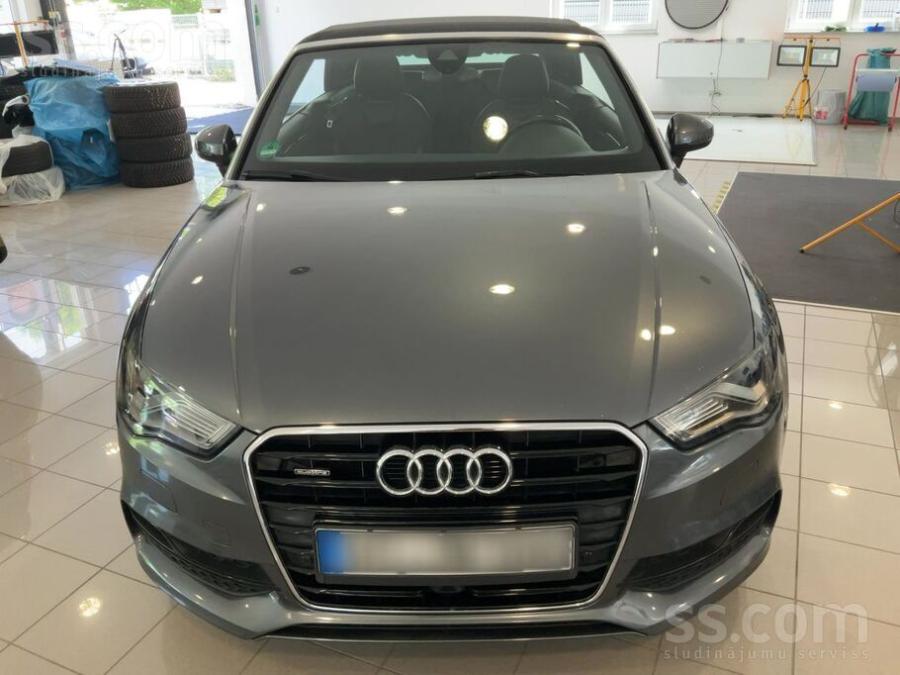Grey Audi Cabriolet 2015 in Riga, with an engine capacity of 1.80 L and mileage of 97 thousand km for 25550 €, photo 5 on AUTOMOTO.COM.LV