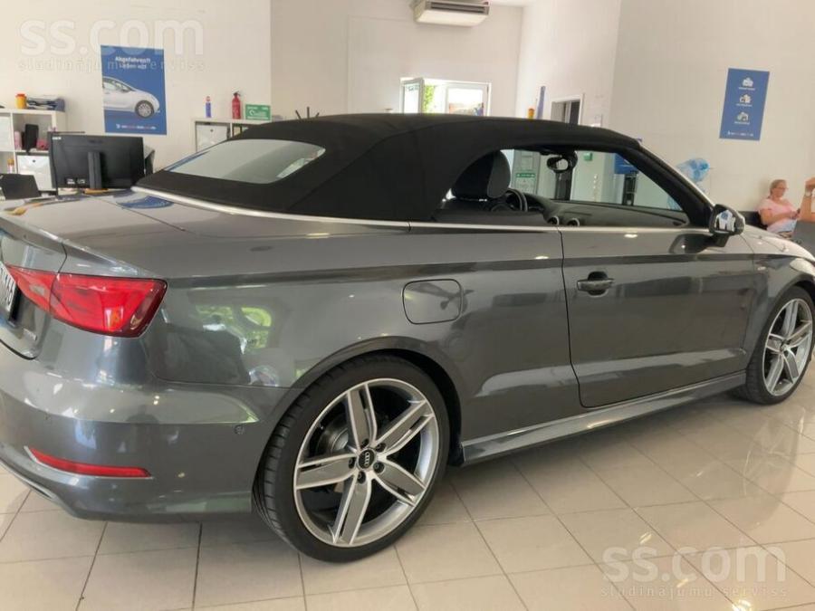 Grey Audi Cabriolet 2015 in Riga, with an engine capacity of 1.80 L and mileage of 97 thousand km for 25550 €, photo 6 on AUTOMOTO.COM.LV