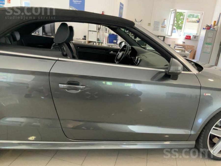 Grey Audi Cabriolet 2015 in Riga, with an engine capacity of 1.80 L and mileage of 97 thousand km for 25550 €, photo 7 on AUTOMOTO.COM.LV