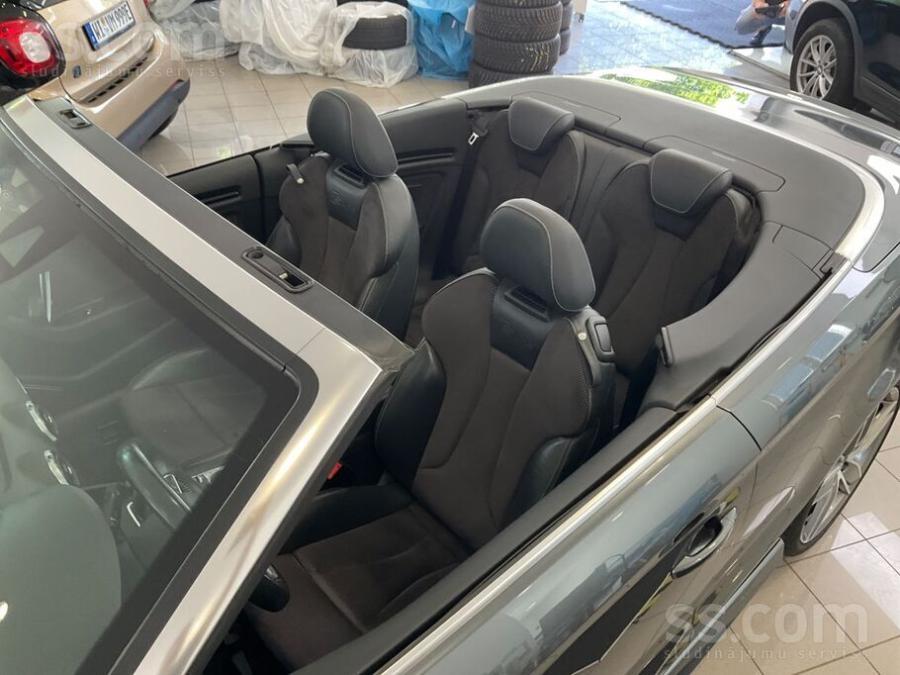 Grey Audi Cabriolet 2015 in Riga, with an engine capacity of 1.80 L and mileage of 97 thousand km for 25550 €, photo 14 on AUTOMOTO.COM.LV