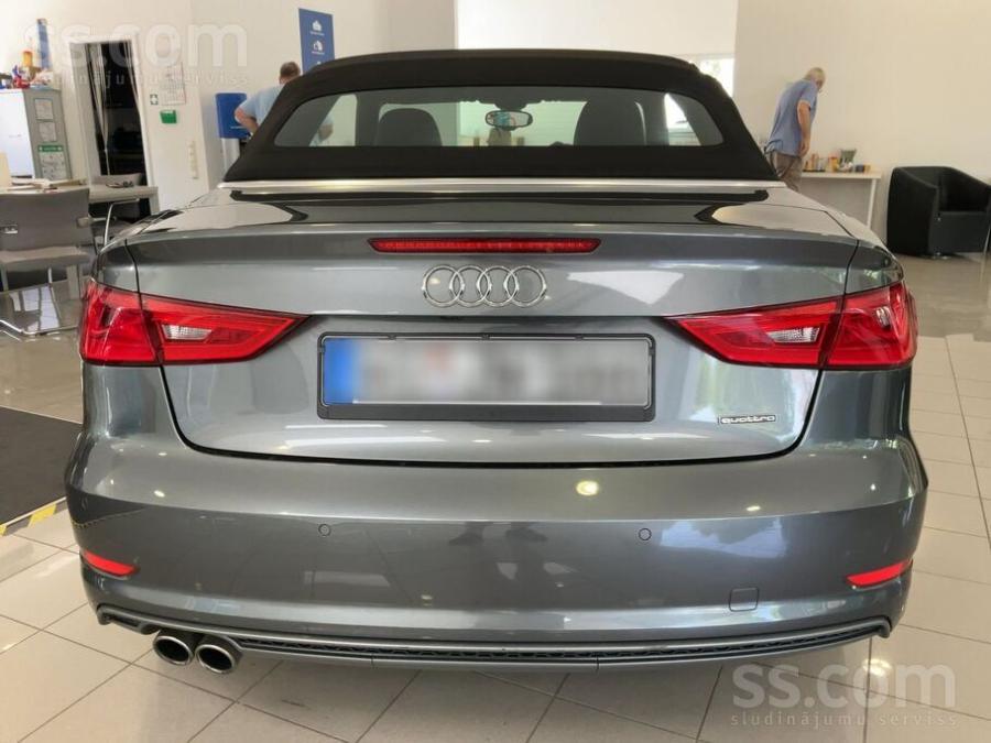 Grey Audi Cabriolet 2015 in Riga, with an engine capacity of 1.80 L and mileage of 97 thousand km for 25550 €, photo 17 on AUTOMOTO.COM.LV