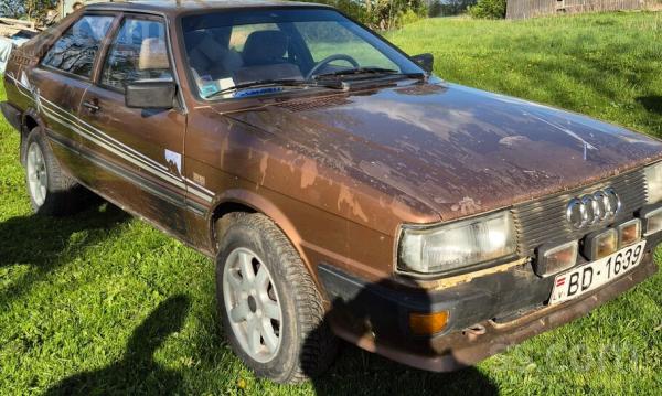 Brown Audi Coupe 1984 in Aizkraukle, with an engine capacity of 1.80 L and mileage of 199 thousand km for 2100 €, photo 1 on AUTOMOTO.COM.LV