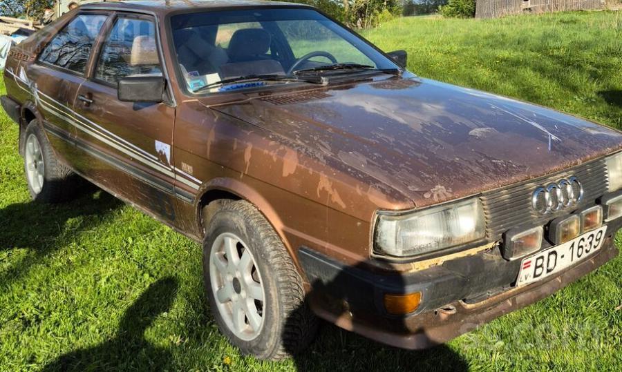 Brown Audi Coupe 1984 in Aizkraukle, with an engine capacity of 1.80 L and mileage of 199 thousand km for 2100 €, photo 1 on AUTOMOTO.COM.LV
