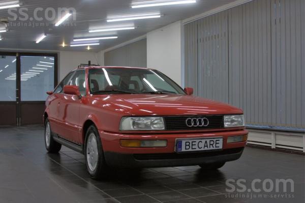 Red Audi Coupe 1989 in Ventspils, with an engine capacity of 2.00 L and mileage of 106 thousand km for 5000 €, photo 1 on AUTOMOTO.COM.LV