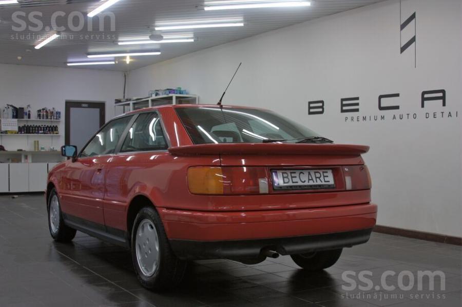 Sarkans Audi Coupe 1989 Ventspils, ar dzinēja tilpumu 2.00 L un nobraukumu 106 tūkst. km par 5000 €, foto 4 vietnē AUTOMOTO.COM.LV