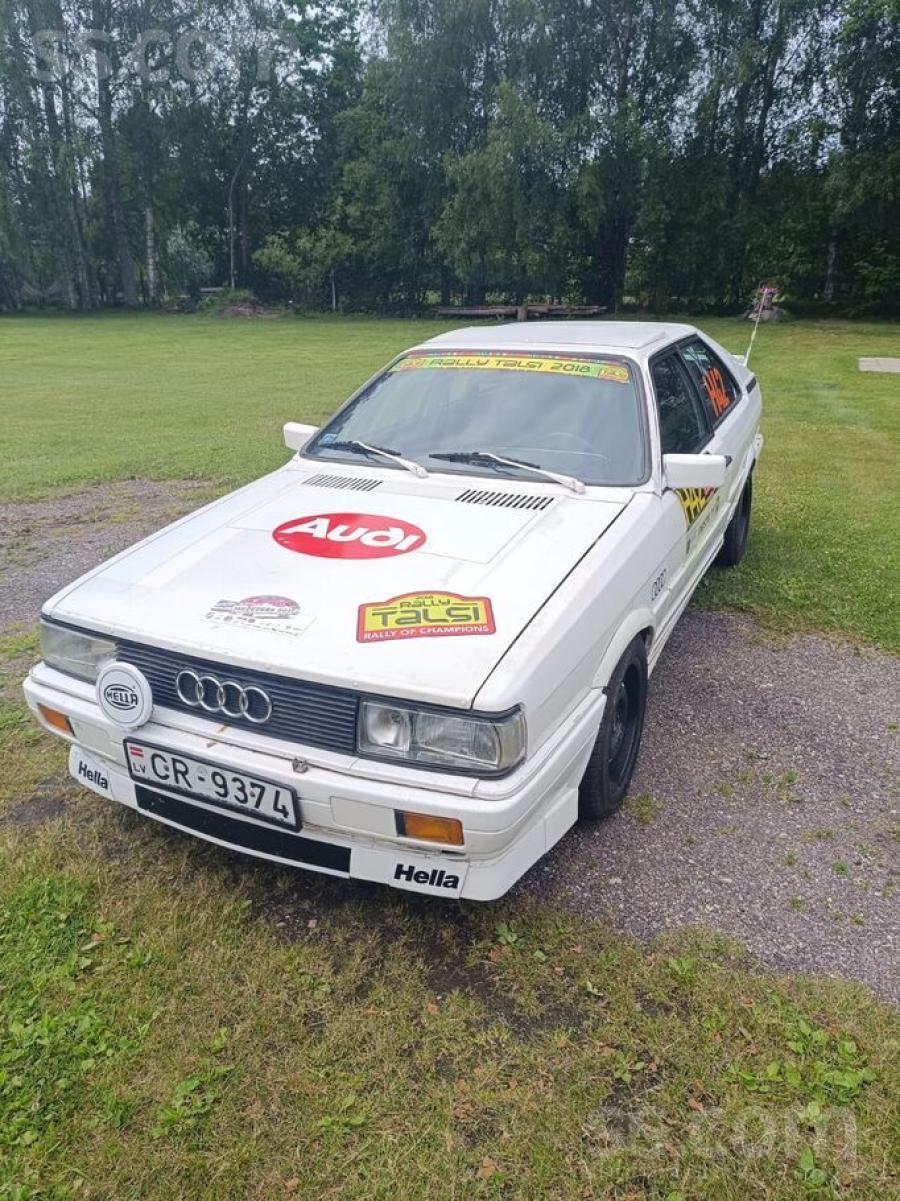 White Audi Coupe 1987 in Limbazi, with an engine capacity of 1.80 L and mileage of 305 thousand km for 4500 €, photo 1 on AUTOMOTO.COM.LV
