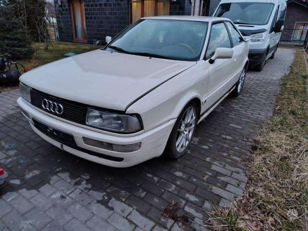 White Audi Coupe 1989 in Vilnius, with an engine capacity of 1.98 L and mileage of 250 thousand km for 2499 €, photo 1 on AUTOMOTO.COM.LV