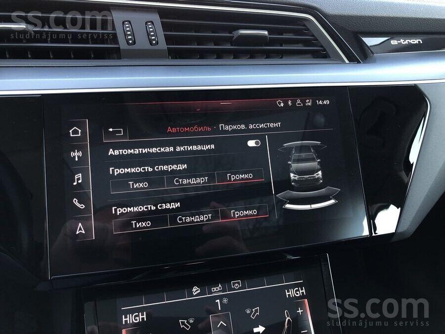Black Audi E-Tron 2019 in Riga, with an engine capacity of 0.00 L and mileage of 167 thousand km for 19950 €, photo 18 on AUTOMOTO.COM.LV