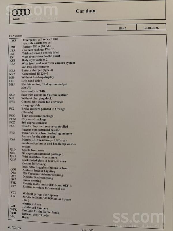 Black Audi E-Tron 2020 in Riga, with an engine capacity of 0.00 L and mileage of 98 thousand km for 28880 €, photo 6 on AUTOMOTO.COM.LV