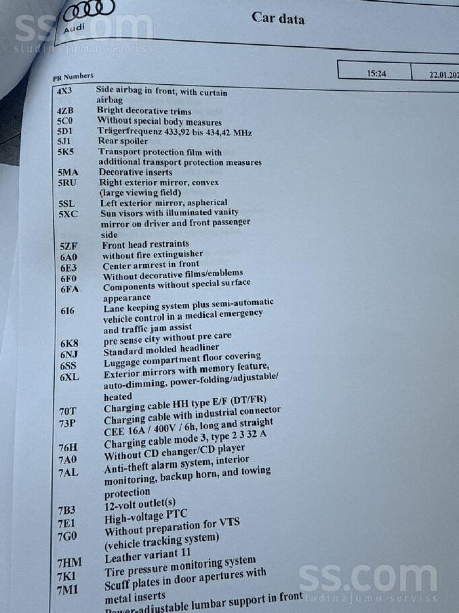 Черный Ауди E-Tron 2021 в Рига, объемом двигателя 0.00 л и пробегом 122 тыс. км за 25950 €, фото 18 на AUTOMOTO.COM.LV