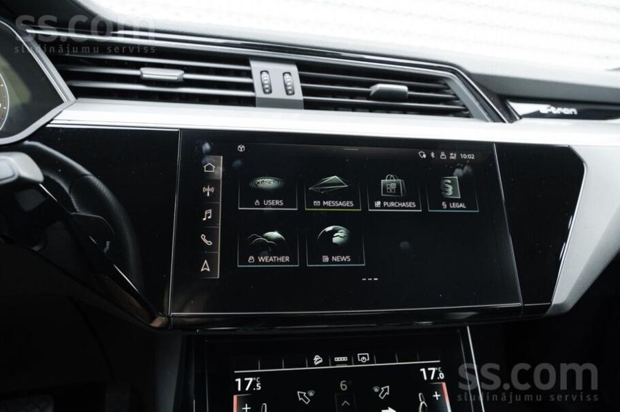 Melns Audi E-Tron 2021 Rīga, ar dzinēja tilpumu 0.00 L un nobraukumu 89 tūkst. km par 28300 €, foto 24 vietnē AUTOMOTO.COM.LV