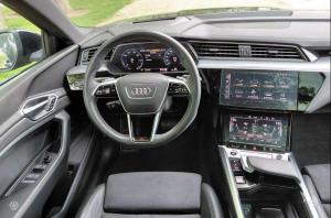 Black Audi E-Tron 2021 in Vilkaviskis, with an engine capacity of 0.00 L and mileage of 58 thousand km for 27400 €, photo 26 on AUTOMOTO.COM.LV
