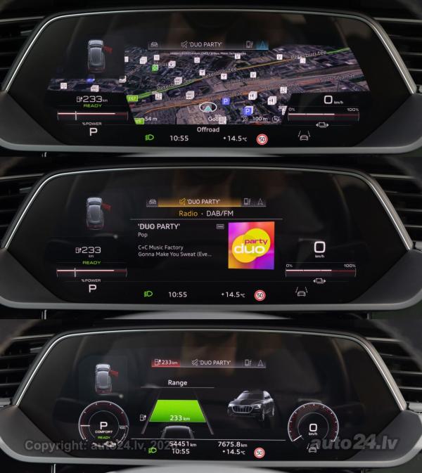 Black Audi E-Tron 2022 in Tallinn, with an engine capacity of 0.00 L and mileage of 55 thousand km for 55900 €, photo 11 on AUTOMOTO.COM.LV
