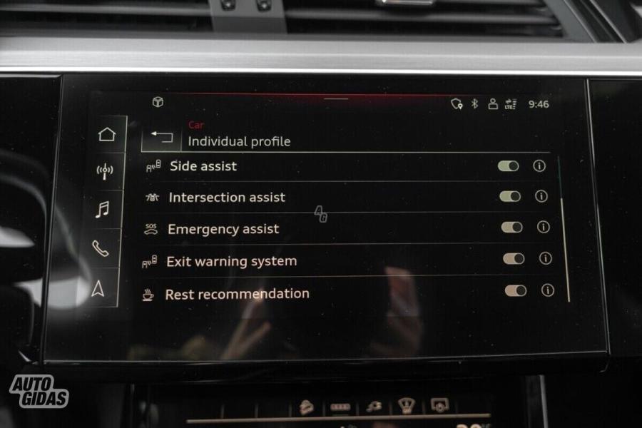 Черный Ауди E-Tron 2022 в Вильнюс, объемом двигателя 0.00 л и пробегом 57 тыс. км за 43500 €, фото 20 на AUTOMOTO.COM.LV