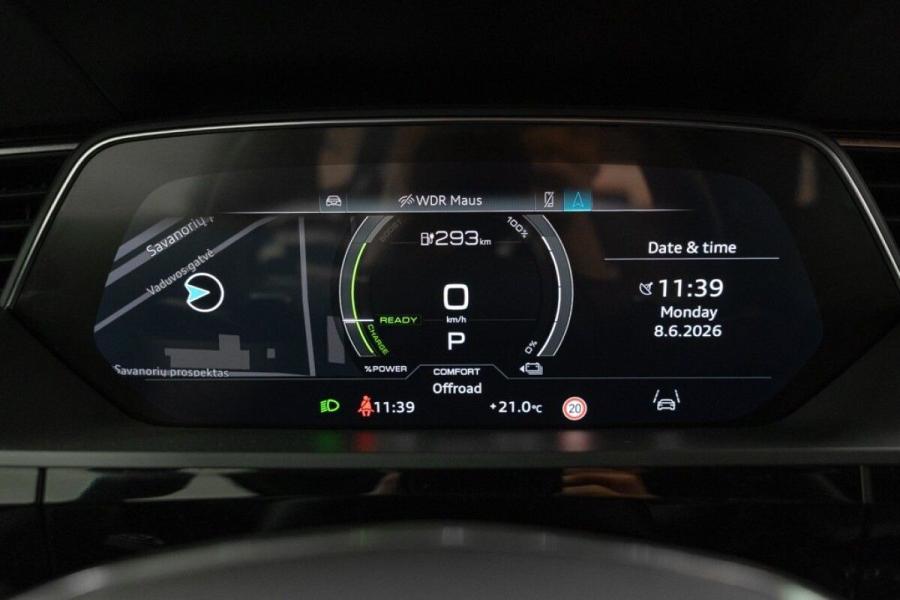 Black Audi E-Tron 2022 in Vilnius, with an engine capacity of 0.00 L and mileage of 65 thousand km for 32900 €, photo 15 on AUTOMOTO.COM.LV