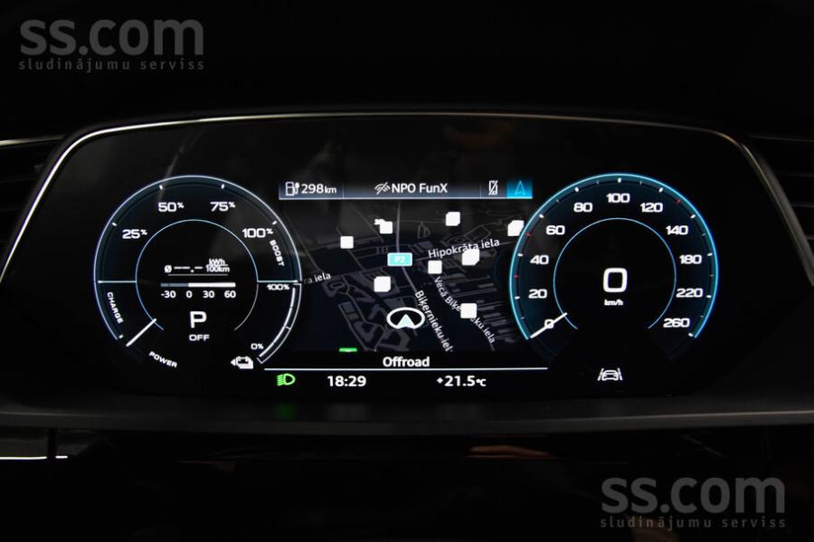 Black Audi E-Tron 2022 in Riga, with an engine capacity of 0.00 L and mileage of 82 thousand km for 35590 €, photo 24 on AUTOMOTO.COM.LV