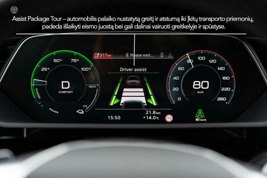 Black Audi E-Tron 2022 in Vilnius, with an engine capacity of 0.00 L and mileage of 45 thousand km for 36900 €, photo 25 on AUTOMOTO.COM.LV