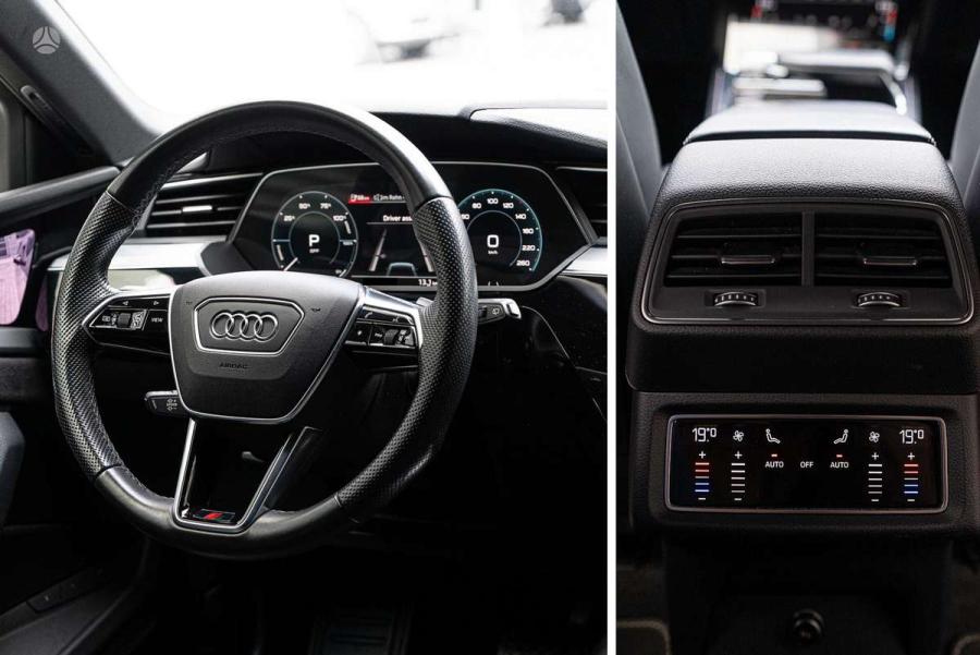 Black Audi E-Tron 2023 in Vilnius, with an engine capacity of 0.00 L and mileage of 112 thousand km for 29900 €, photo 19 on AUTOMOTO.COM.LV