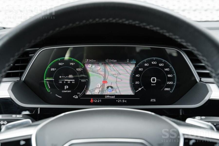 Black Audi E-Tron 2023 in Riga, with an engine capacity of 0.00 L and mileage of 26 thousand km for 36000 €, photo 16 on AUTOMOTO.COM.LV