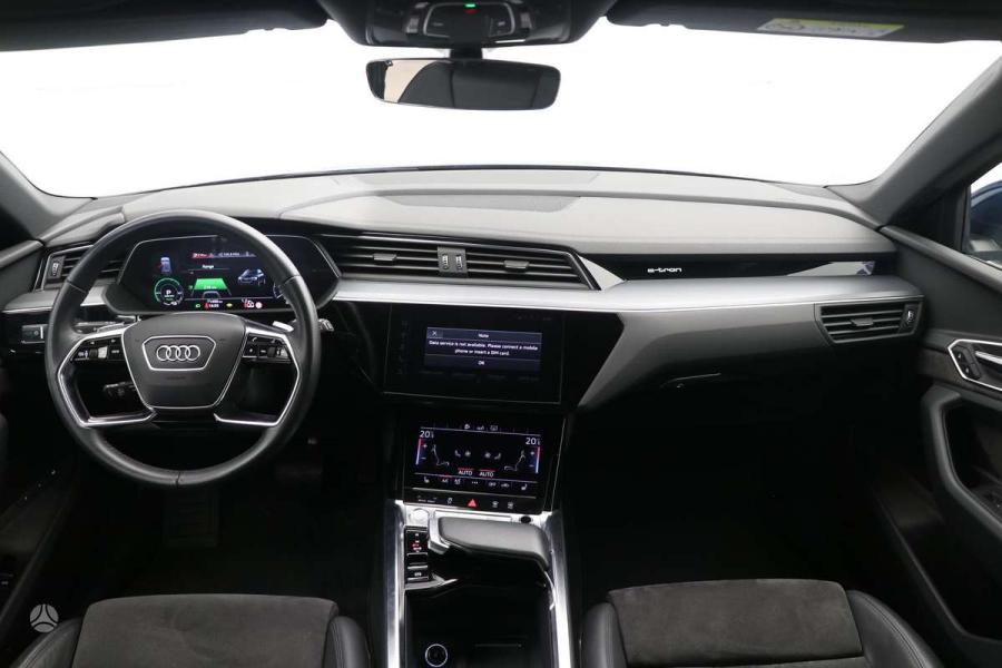 Blue Audi E-Tron 2019 in Vilnius, with an engine capacity of 0.00 L and mileage of 71 thousand km for 24790 €, photo 23 on AUTOMOTO.COM.LV