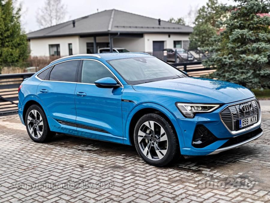 Blue Audi E-Tron 2021 in Tallinn, with an engine capacity of 0.00 L and mileage of 96 thousand km for 38900 €, photo 1 on AUTOMOTO.COM.LV